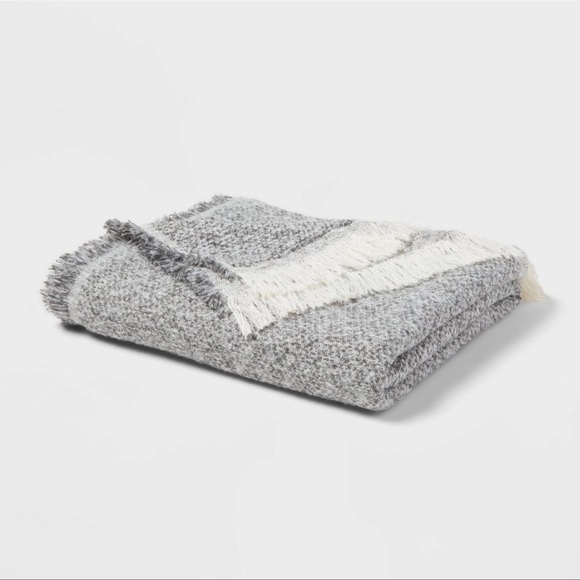 Threshold | Bedding | 6 X 80 Marled Boucle Bed Throw With Fringe | Poshmark